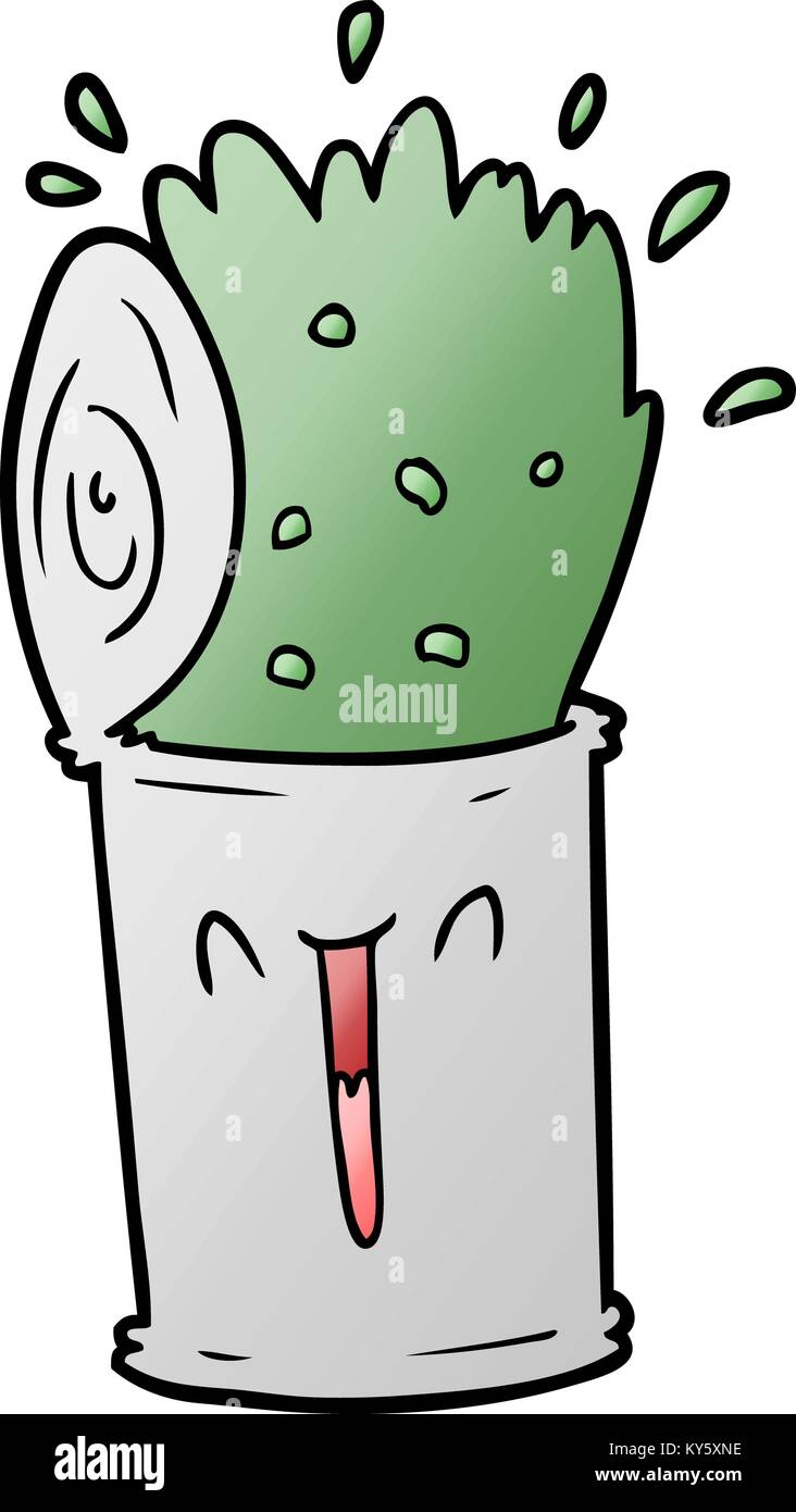 cartoon happy exploding soup can Stock Vector Image & Art - Alamy