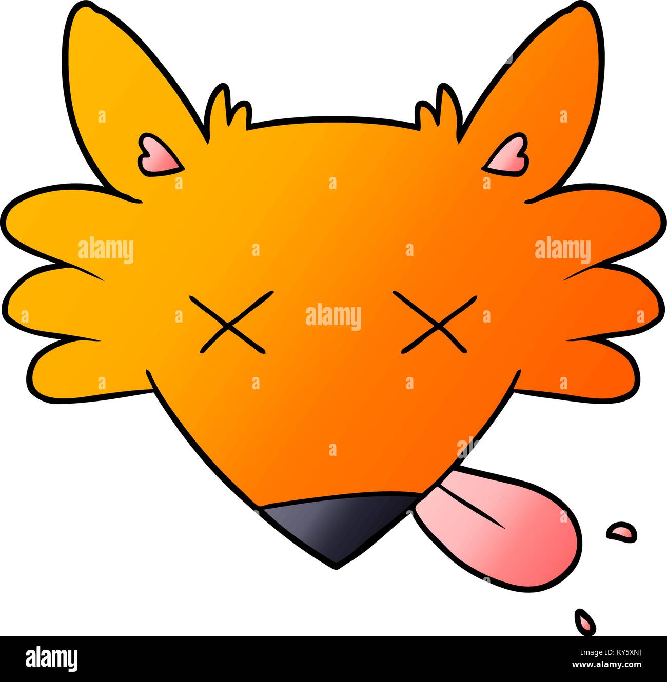 cartoon dead fox Stock Vector Image & Art - Alamy