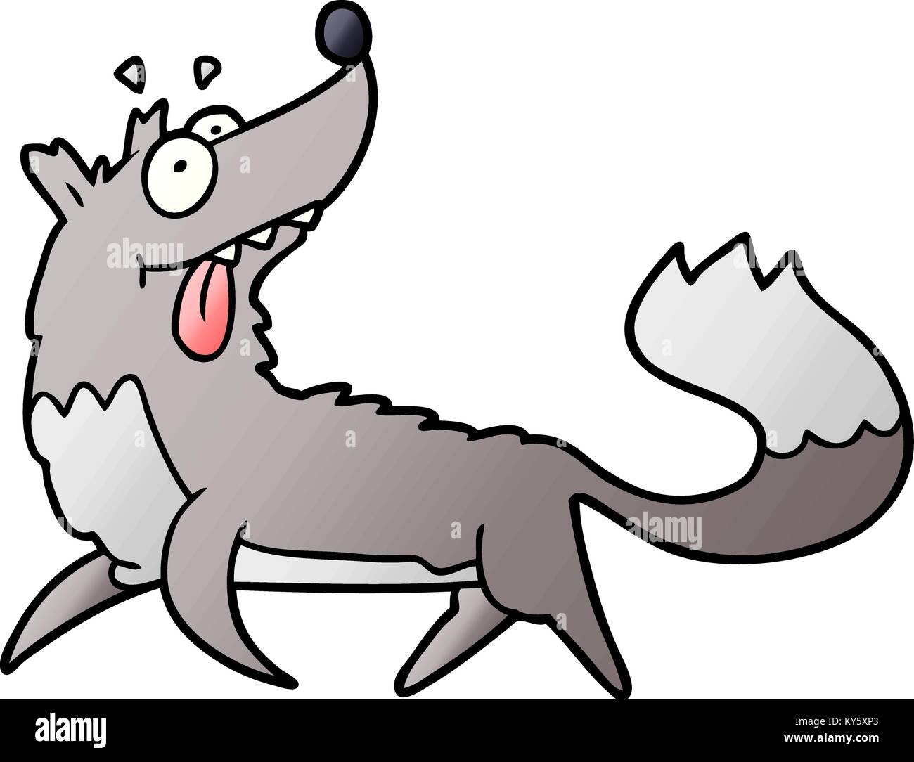 cartoon hungry wolf Stock Vector Image & Art - Alamy