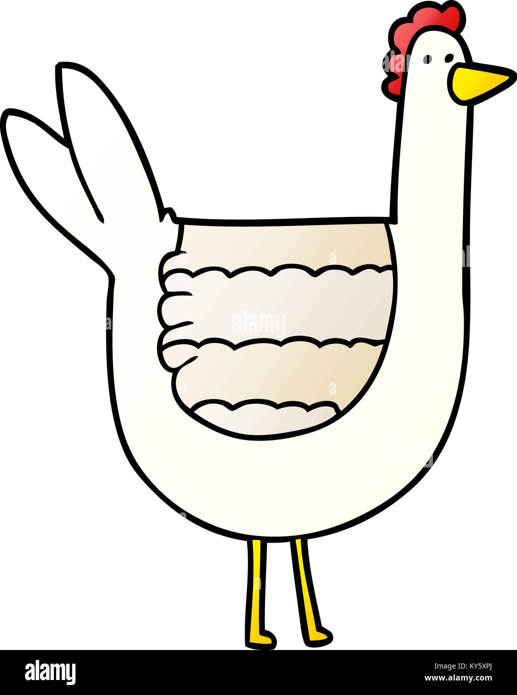 Cartoon illustration chicken hen on Stock Vector Images - Alamy