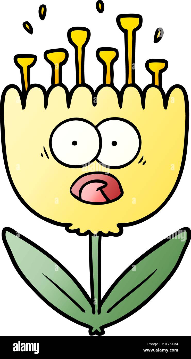 cartoon shocked flower Stock Vector Image & Art - Alamy