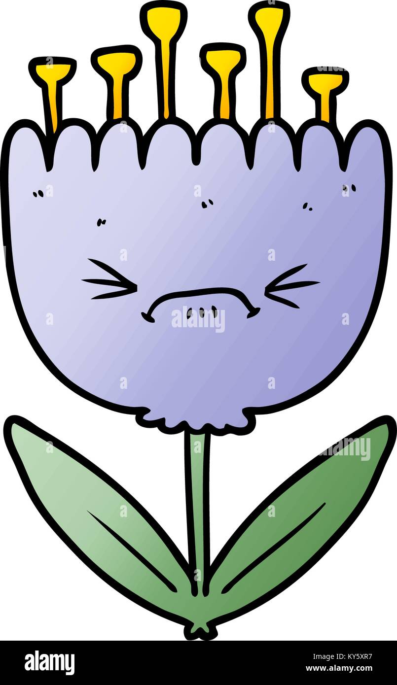 cartoon angry flower Stock Vector Image & Art - Alamy