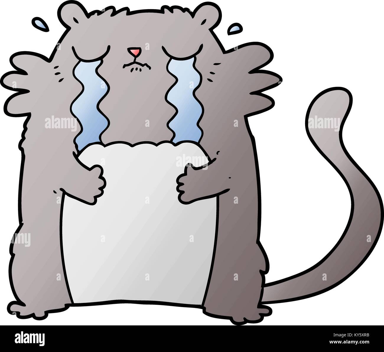 cartoon crying cat Stock Vector Image & Art - Alamy