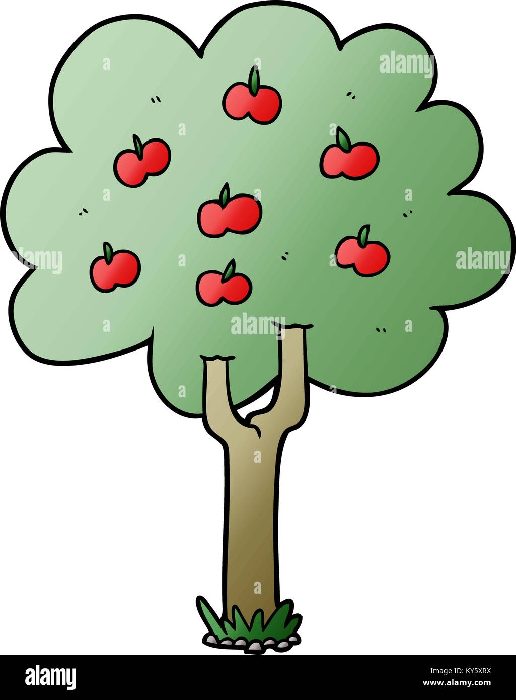 cartoon apple tree Stock Vector Image & Art - Alamy