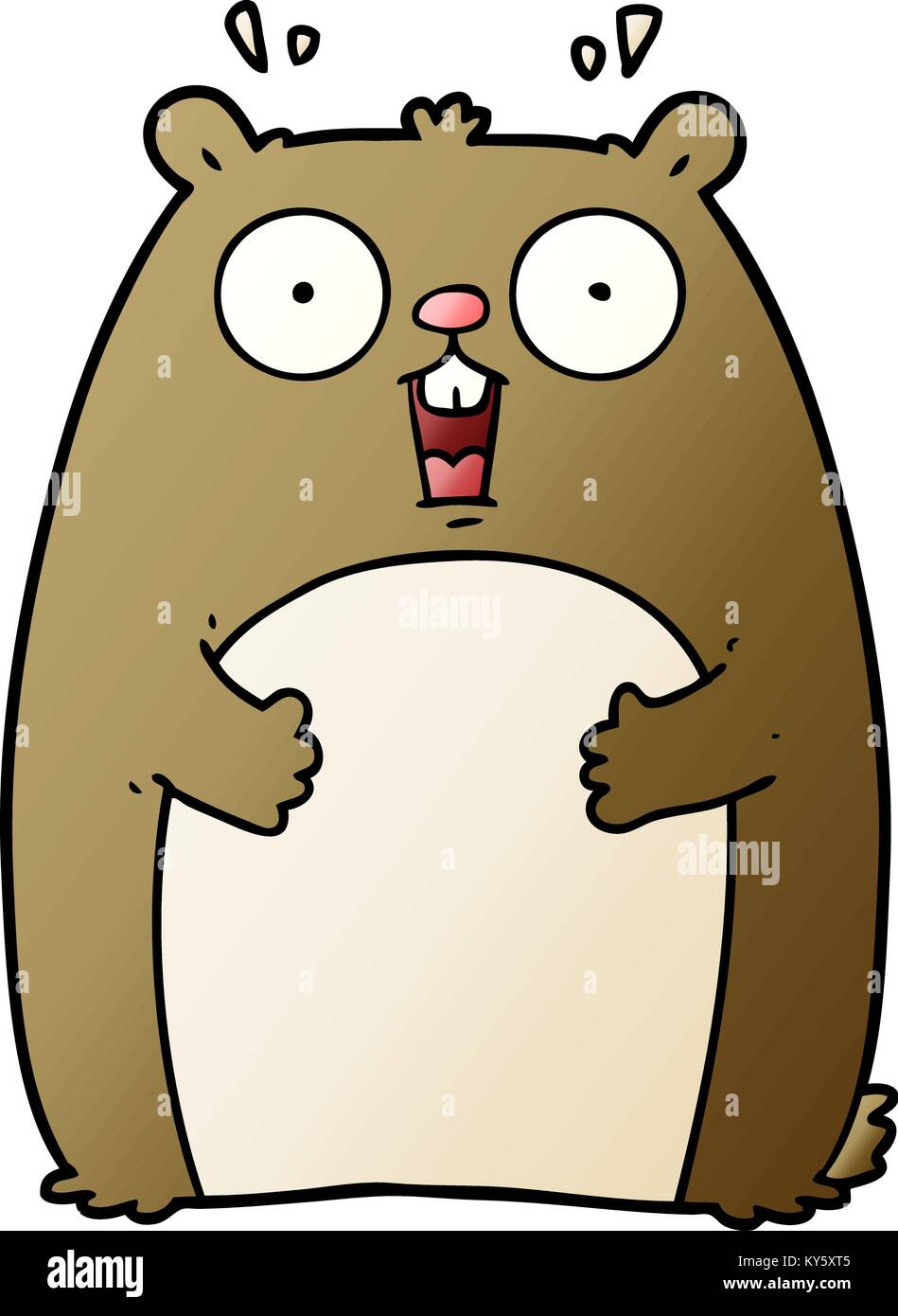 cartoon shocked ground hog Stock Vector Image & Art - Alamy