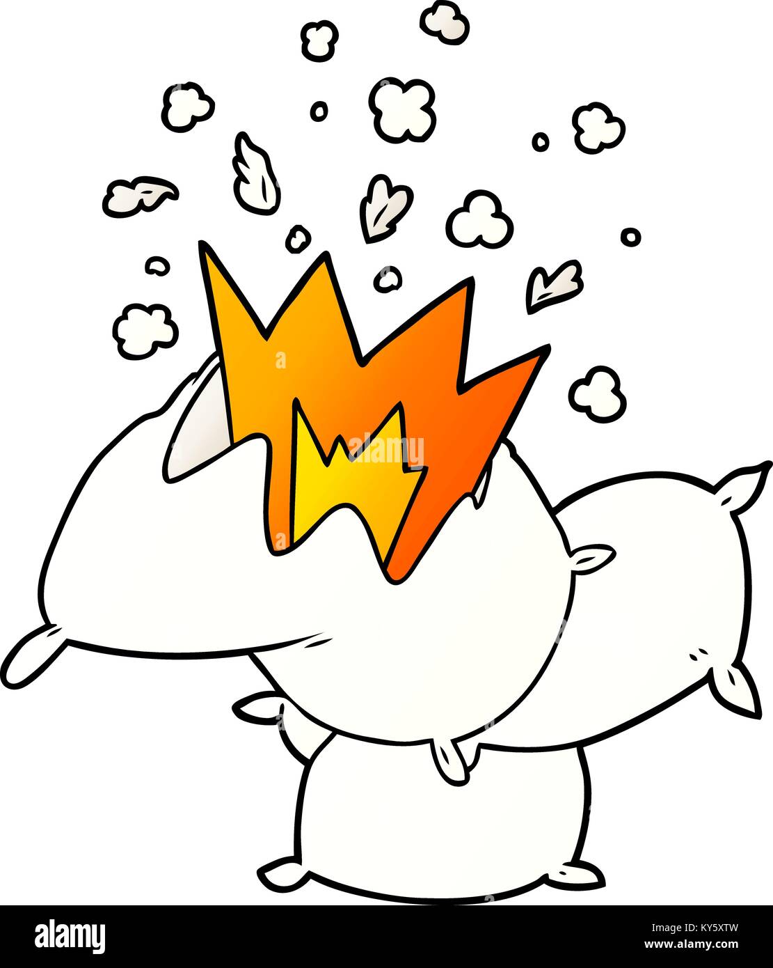 cartoon pillow fight Stock Vector Image & Art - Alamy