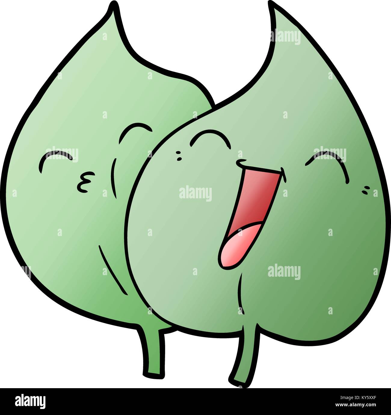 funny cartoon leaves Stock Vector Image & Art - Alamy
