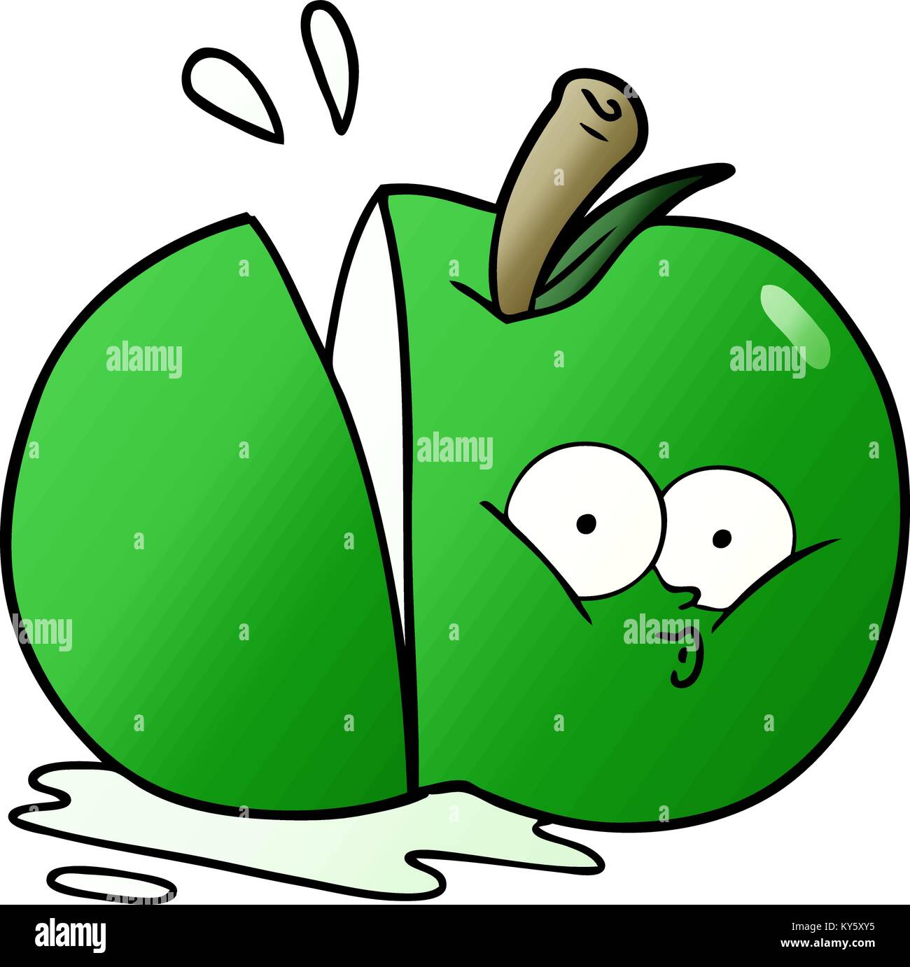 cartoon sliced apple Stock Vector Image & Art - Alamy