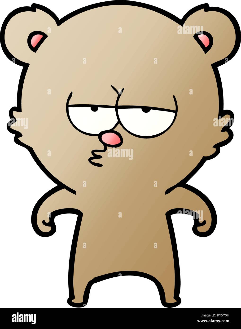 bored bear cartoon Stock Vector Image & Art - Alamy