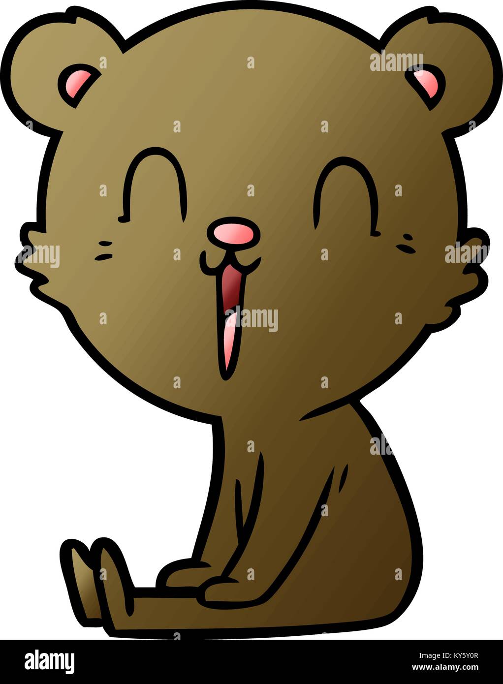 happy cartoon bear Stock Vector Image & Art - Alamy