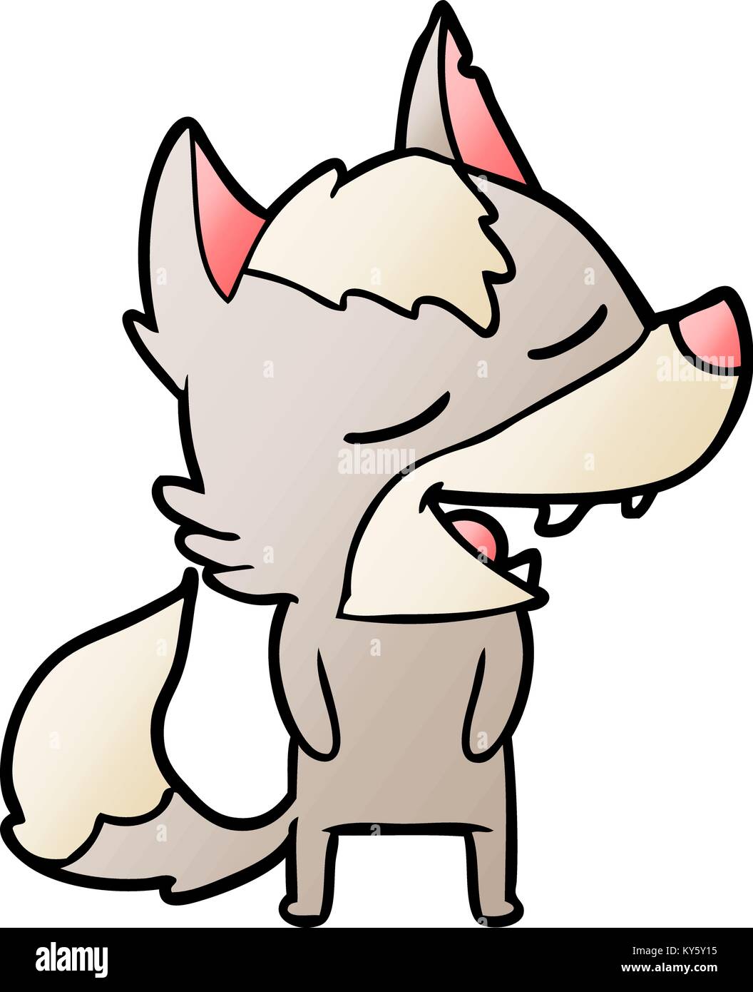 cartoon wolf laughing Stock Vector Image & Art - Alamy