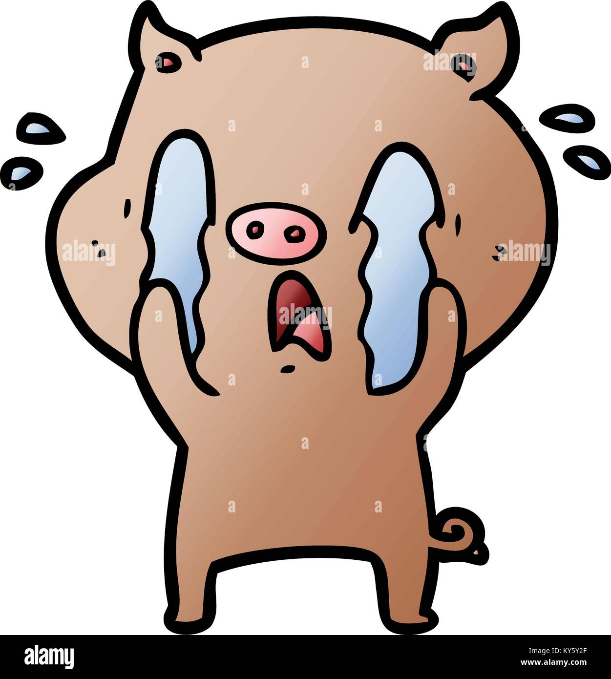 crying pig cartoon Stock Vector Image & Art - Alamy