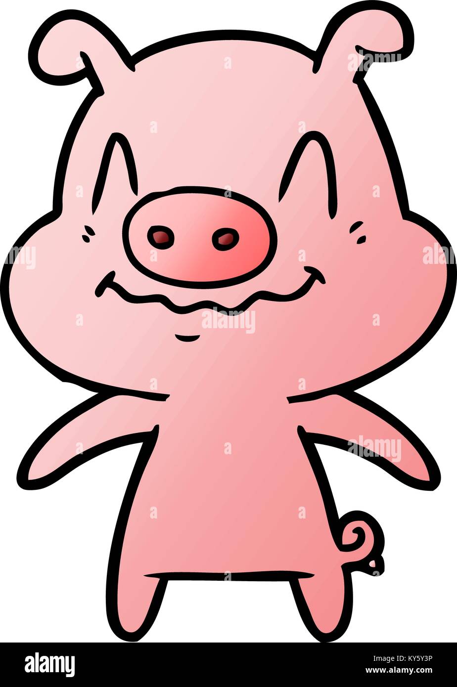 nervous cartoon pig Stock Vector Image & Art - Alamy