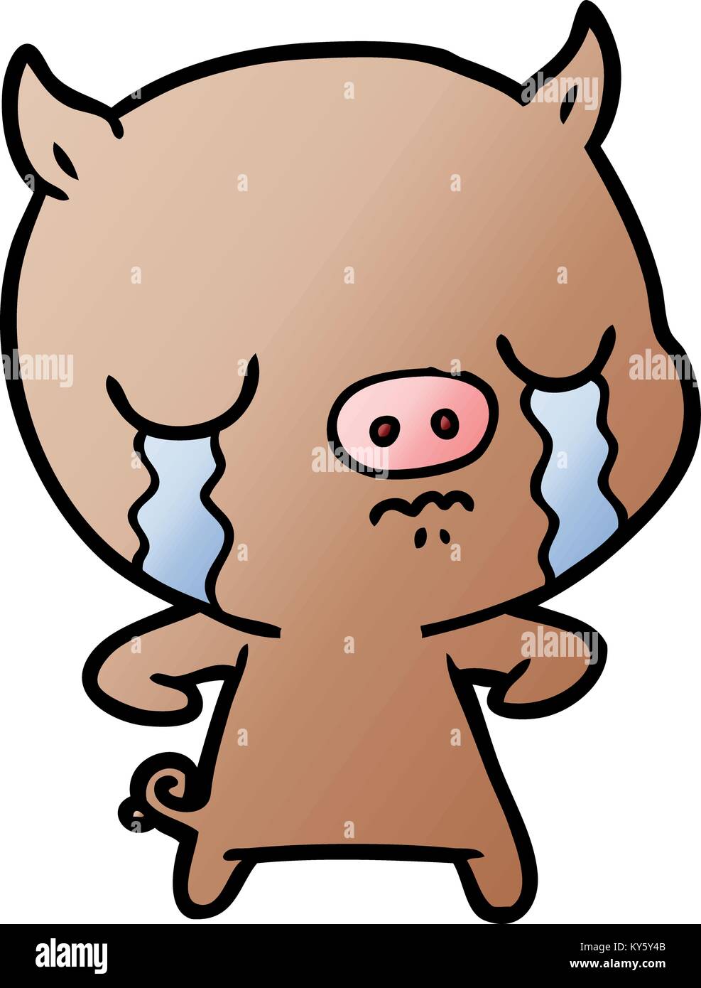 cartoon pig crying Stock Vector Image & Art - Alamy
