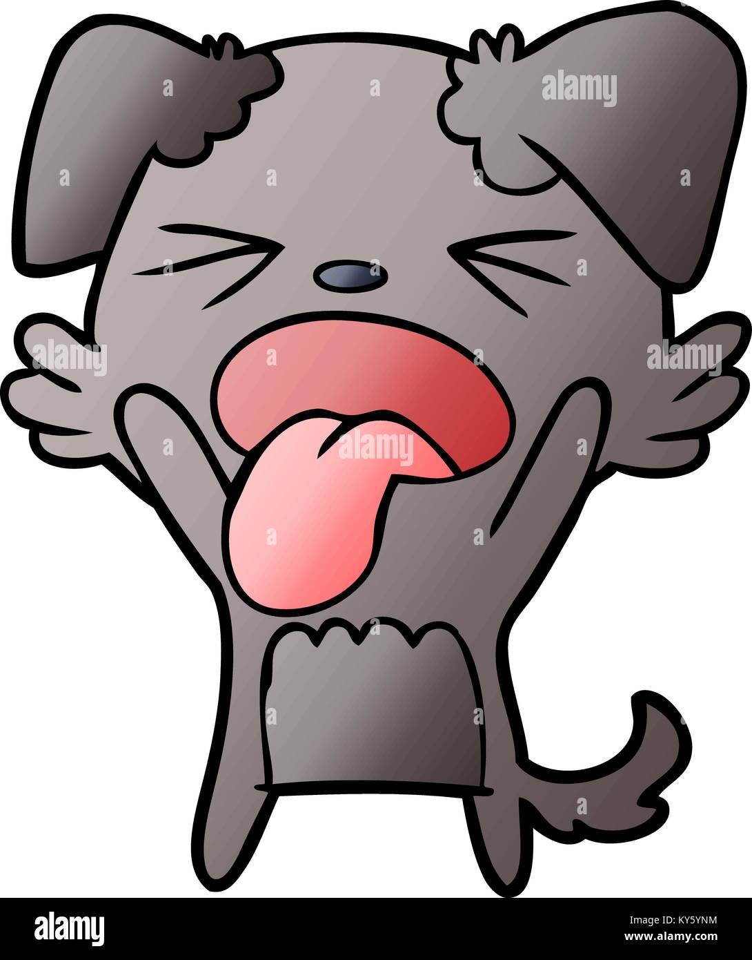 cartoon disgusted dog Stock Vector Image & Art - Alamy