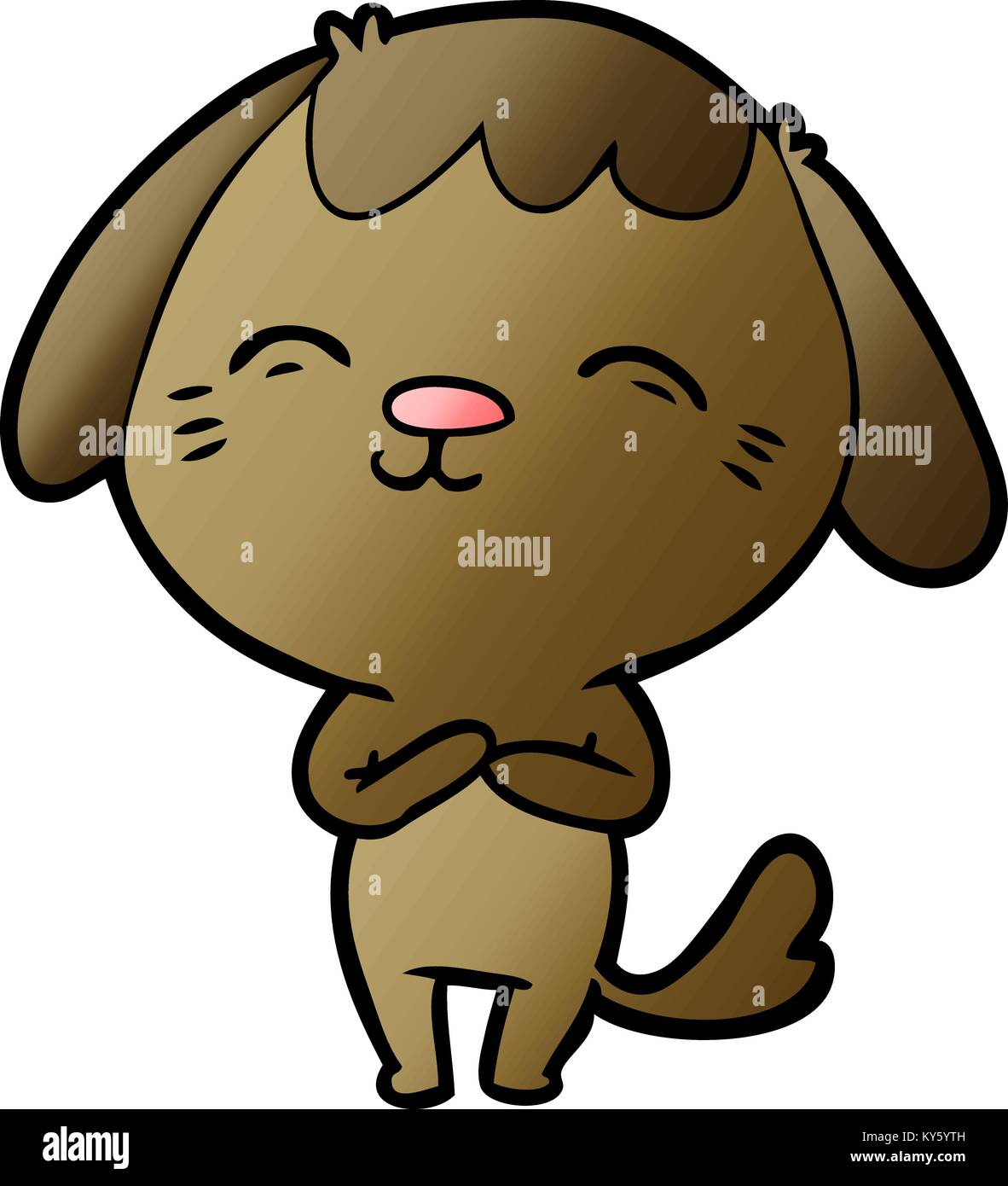 happy cartoon dog Stock Vector Image & Art - Alamy