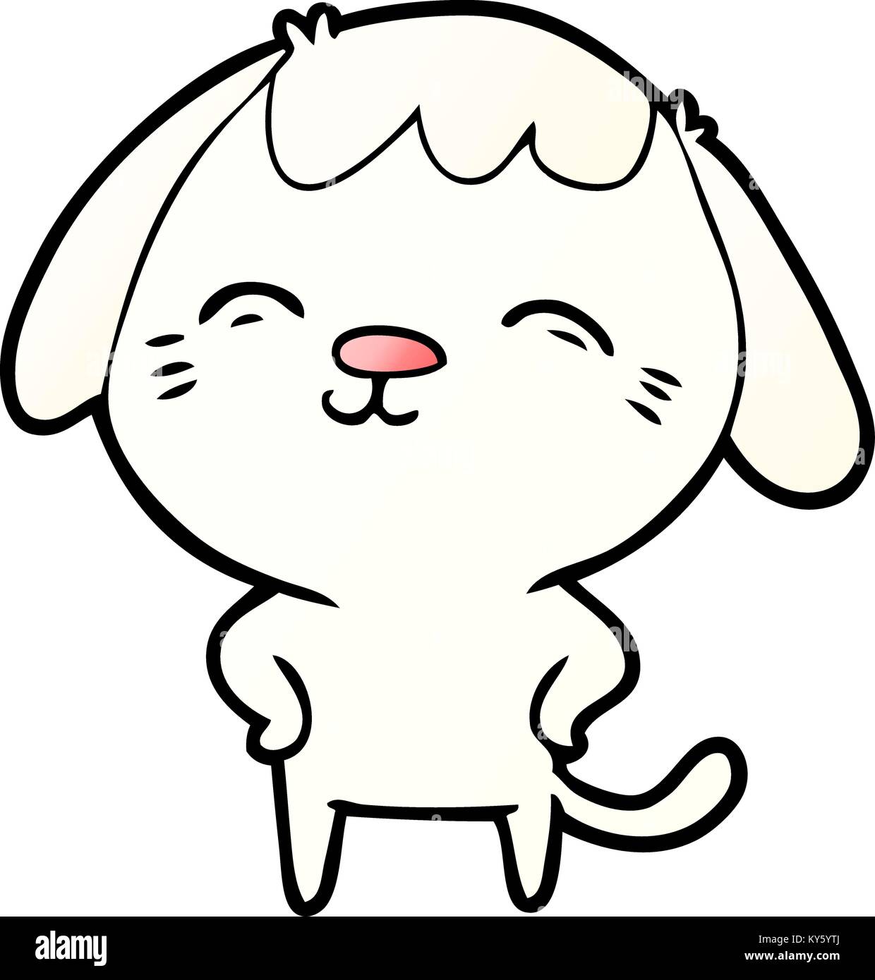 happy cartoon dog Stock Vector Image & Art - Alamy