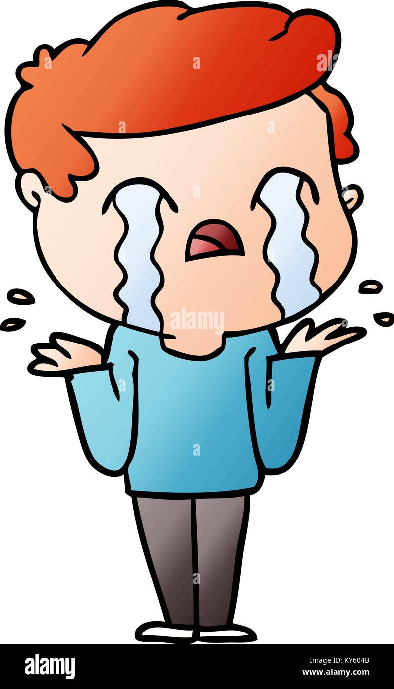 cartoon man crying Stock Vector Image & Art - Alamy