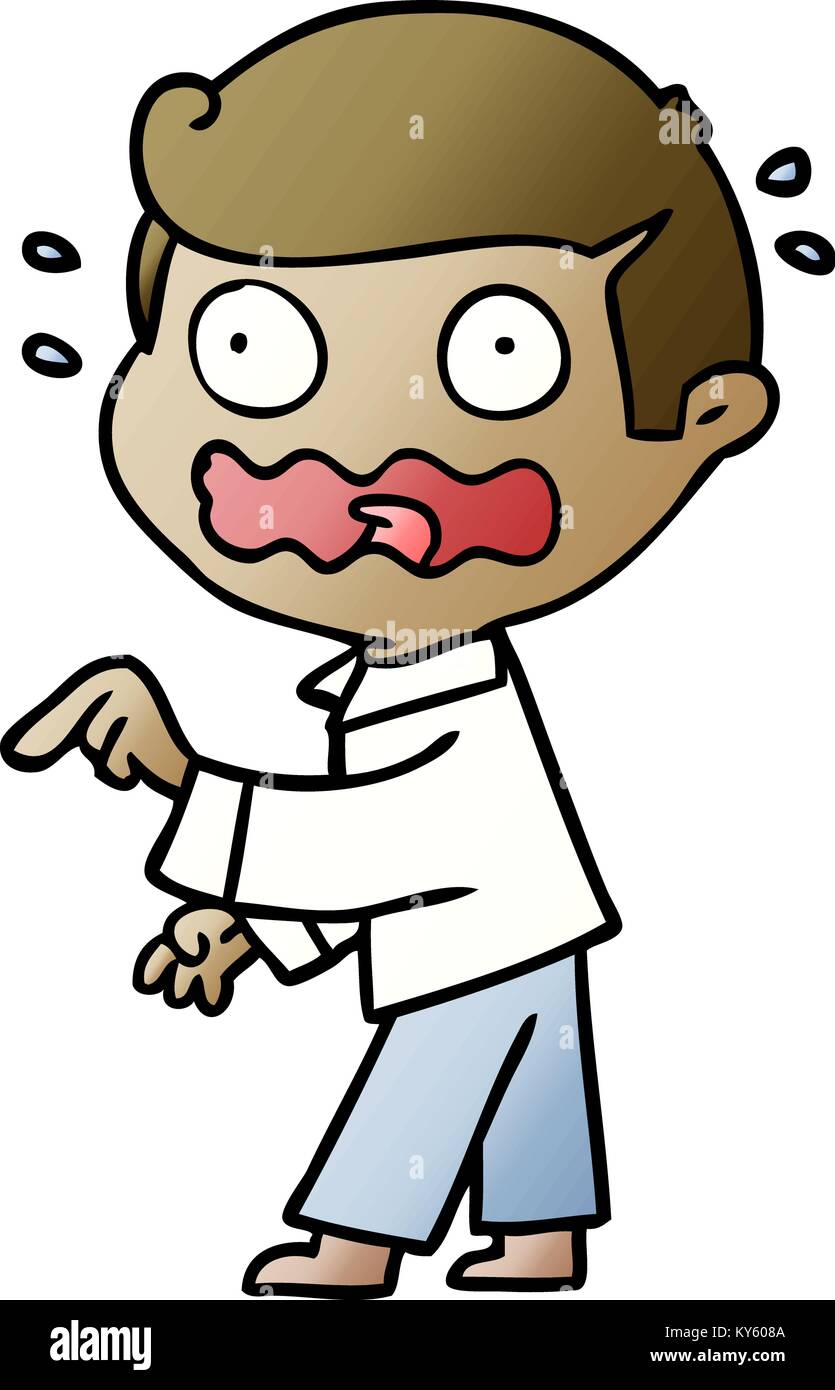 cartoon stressed out pointing Stock Vector Image & Art - Alamy