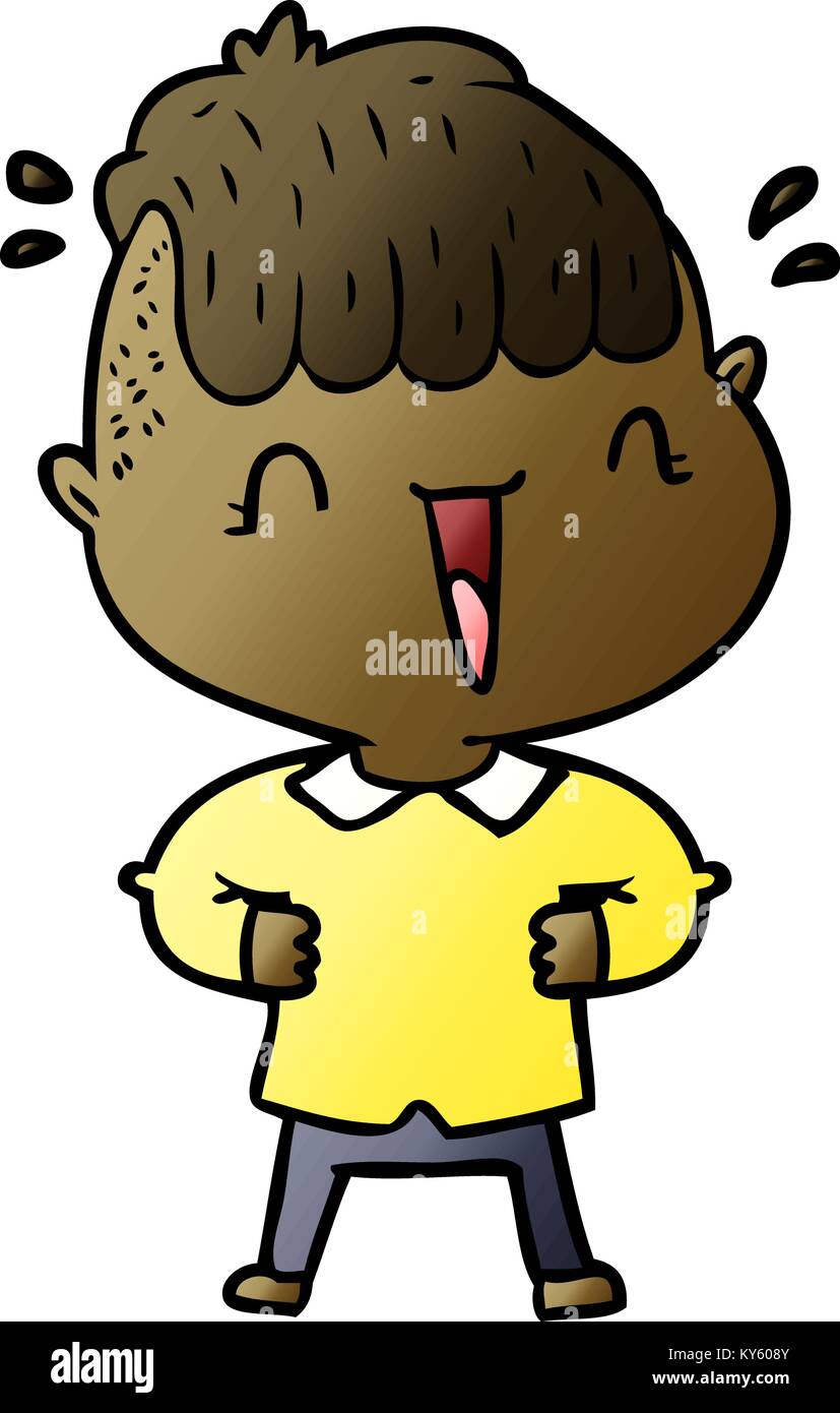 cartoon happy boy surprised Stock Vector Image & Art - Alamy