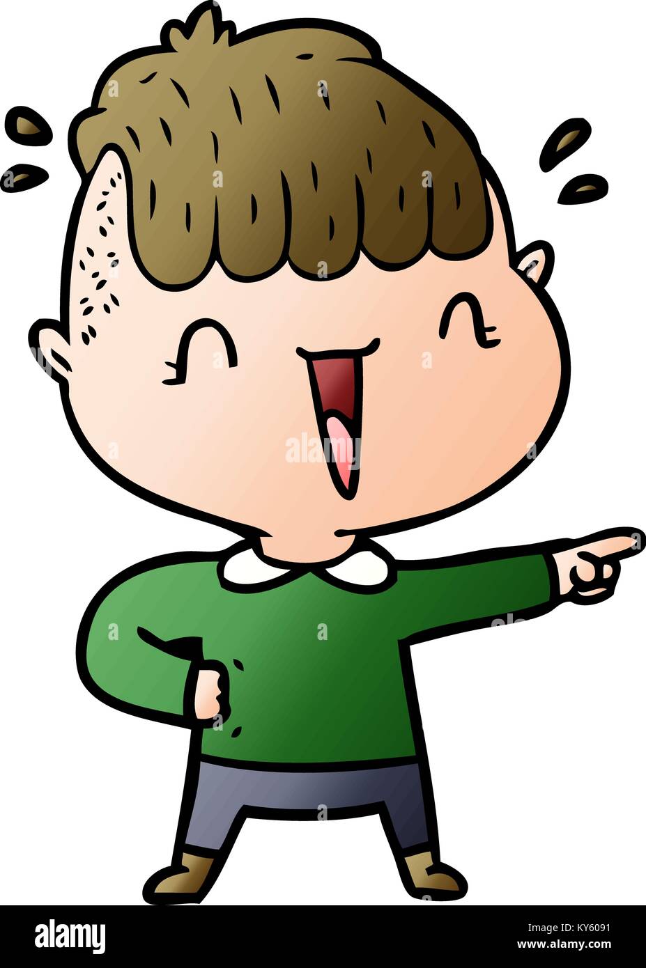 cartoon happy boy surprised Stock Vector Image & Art - Alamy