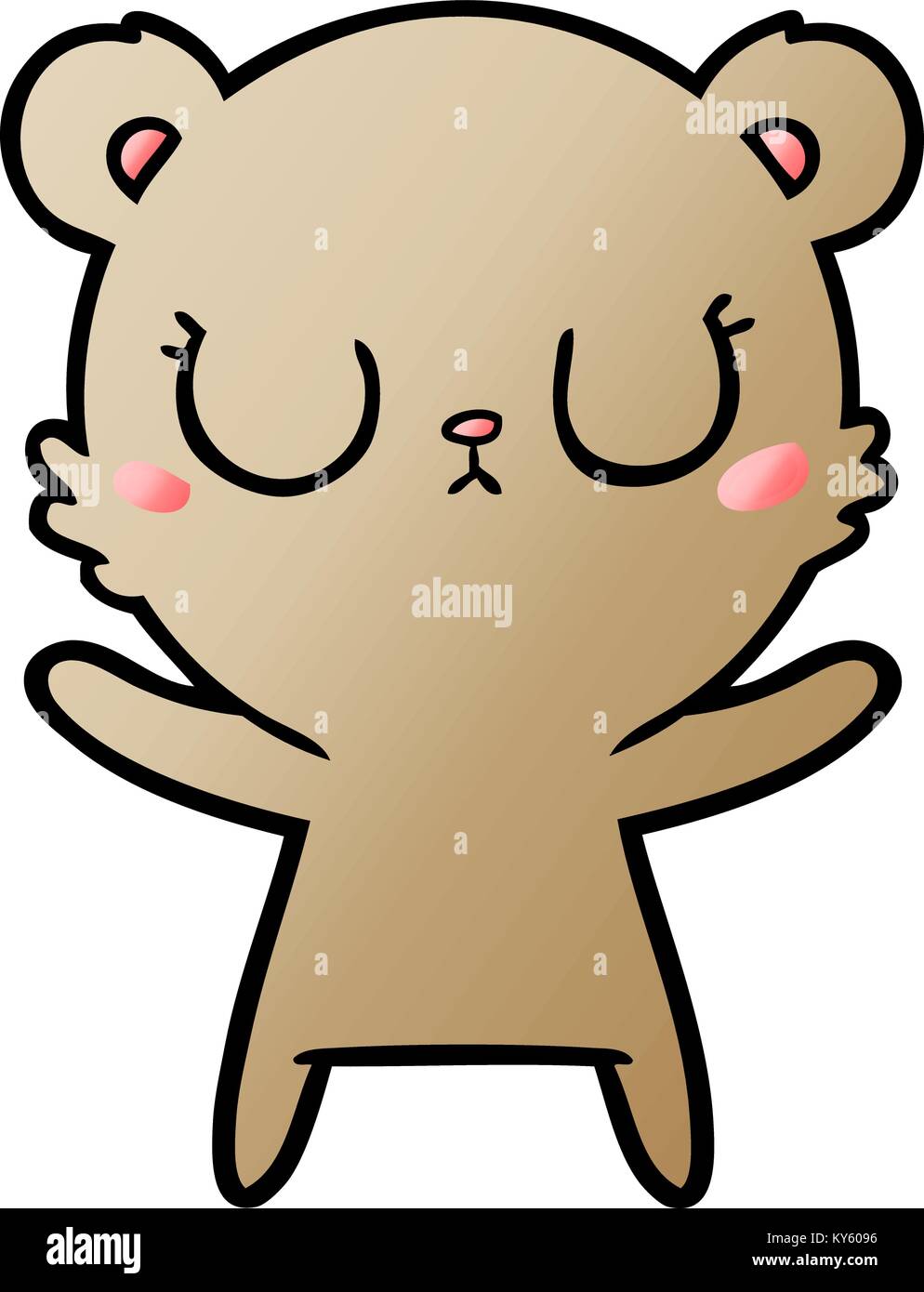 peaceful cartoon bear Stock Vector Image & Art - Alamy