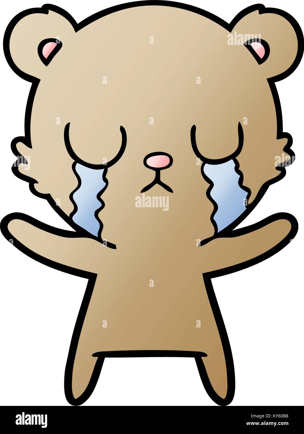 crying cartoon bear Stock Vector Image & Art - Alamy