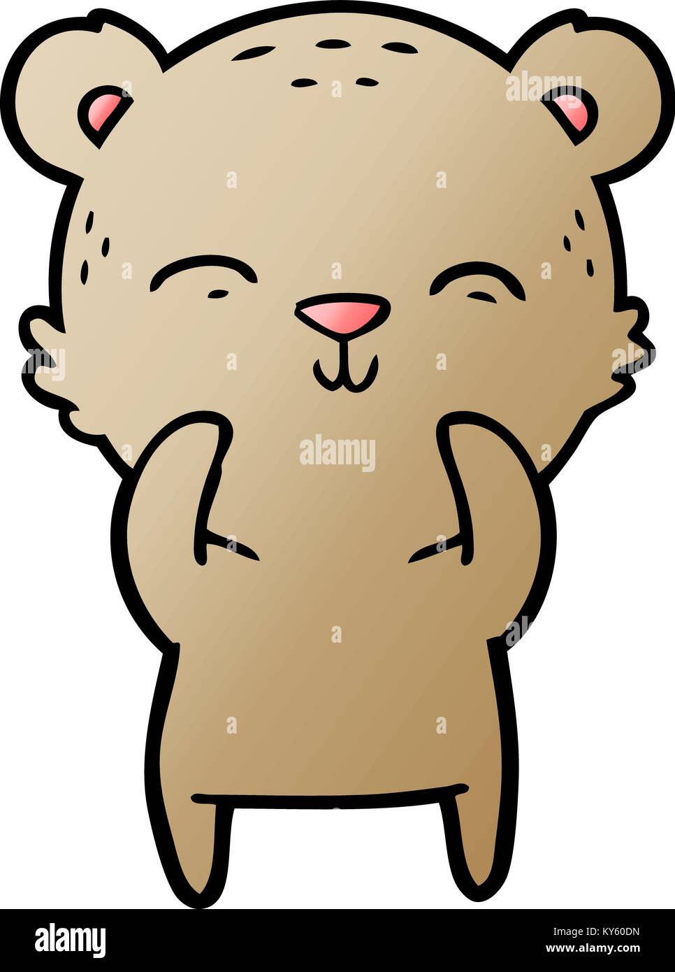 happy cartoon bear Stock Vector Image & Art - Alamy
