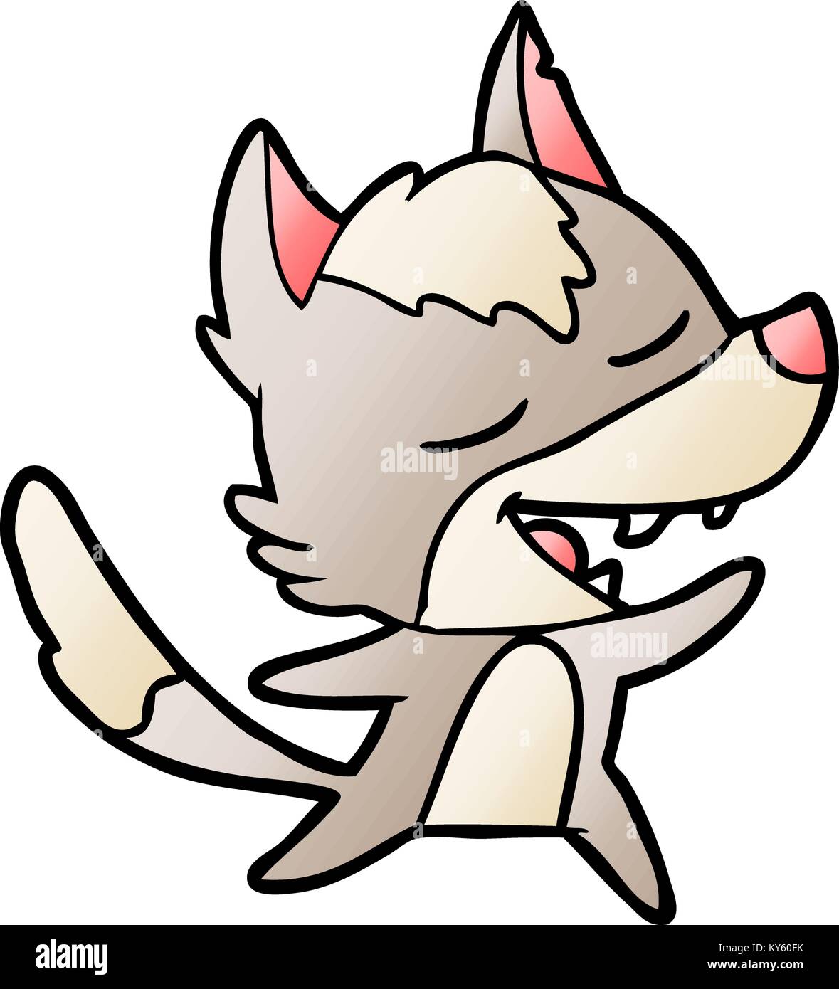 cartoon wolf laughing Stock Vector Image & Art - Alamy