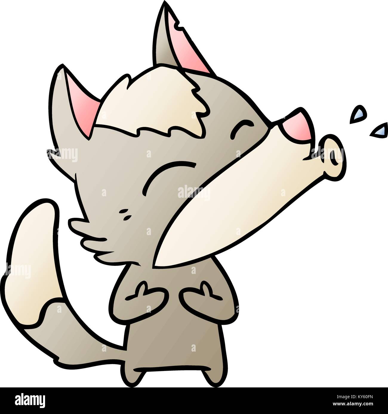 howling wolf cartoon Stock Vector Image & Art - Alamy