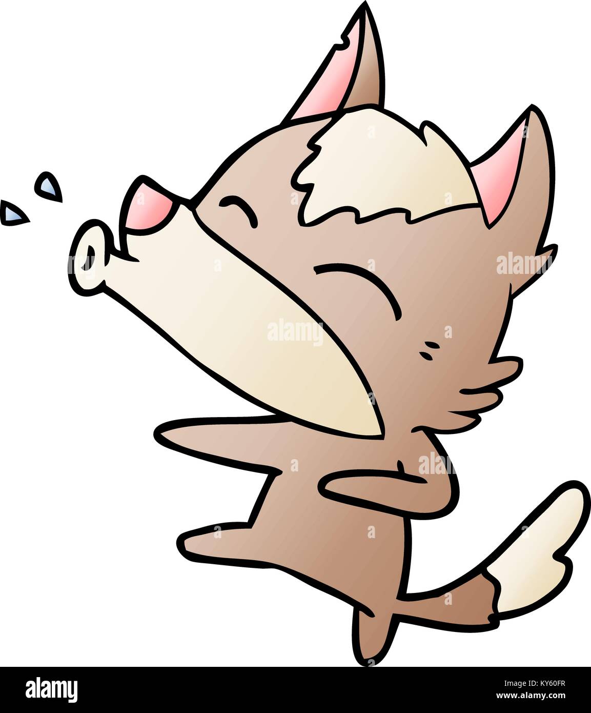 howling wolf cartoon Stock Vector Image & Art - Alamy