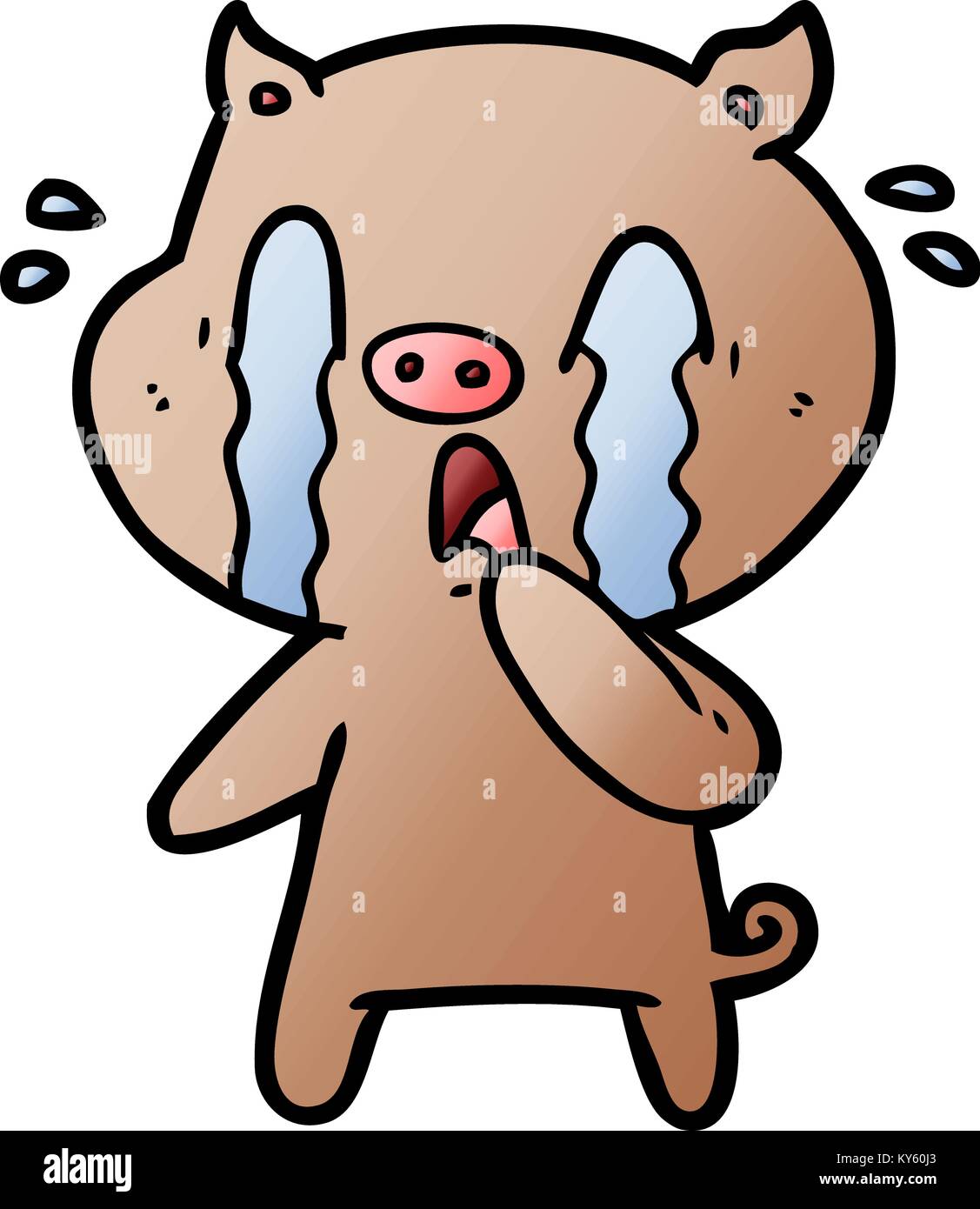 crying pig cartoon Stock Vector Image & Art - Alamy