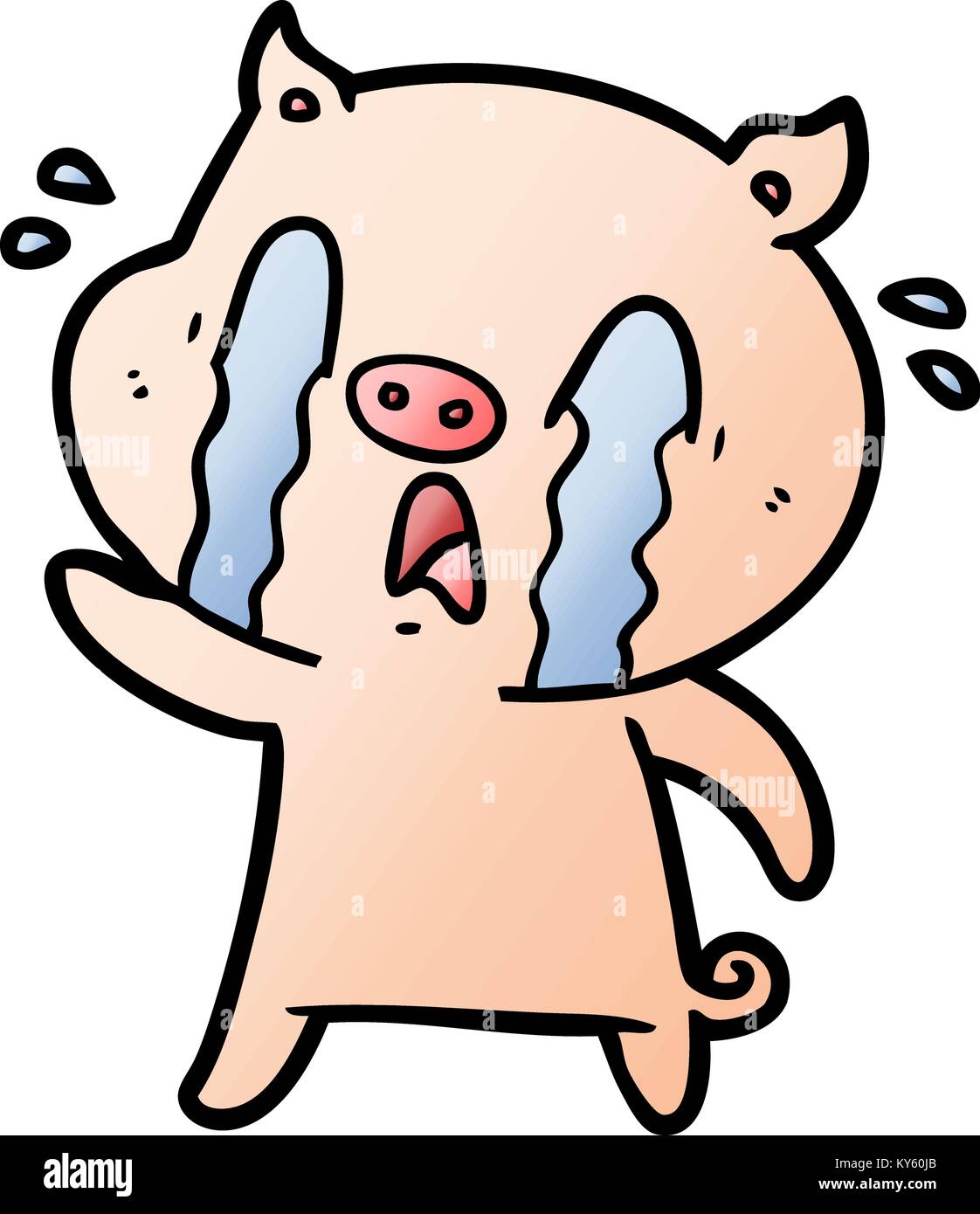 crying pig cartoon Stock Vector Image & Art - Alamy