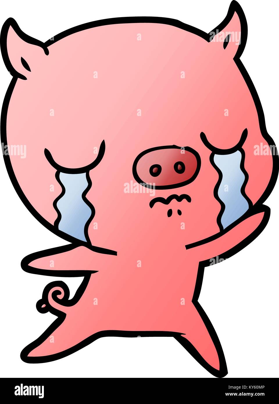 cartoon pig crying Stock Vector Image & Art - Alamy