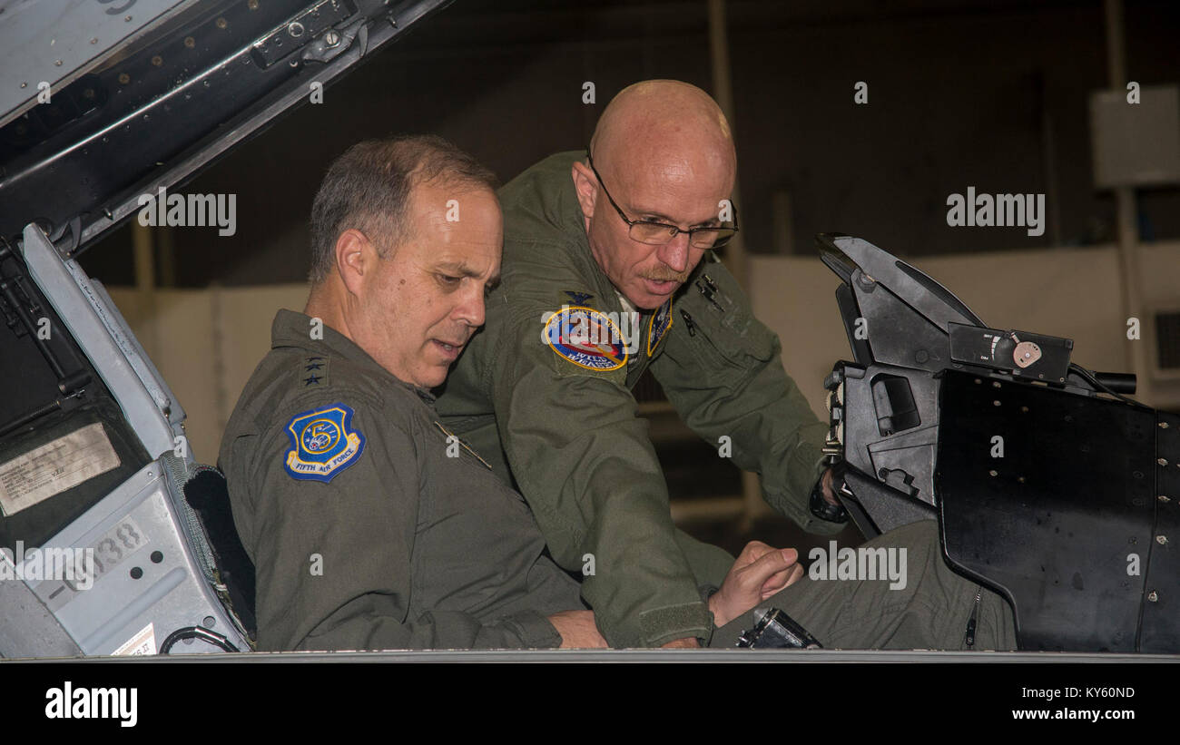 U.S. Air Force Col. R. Scott Jobe, right, the 35th Fighter Wing ...