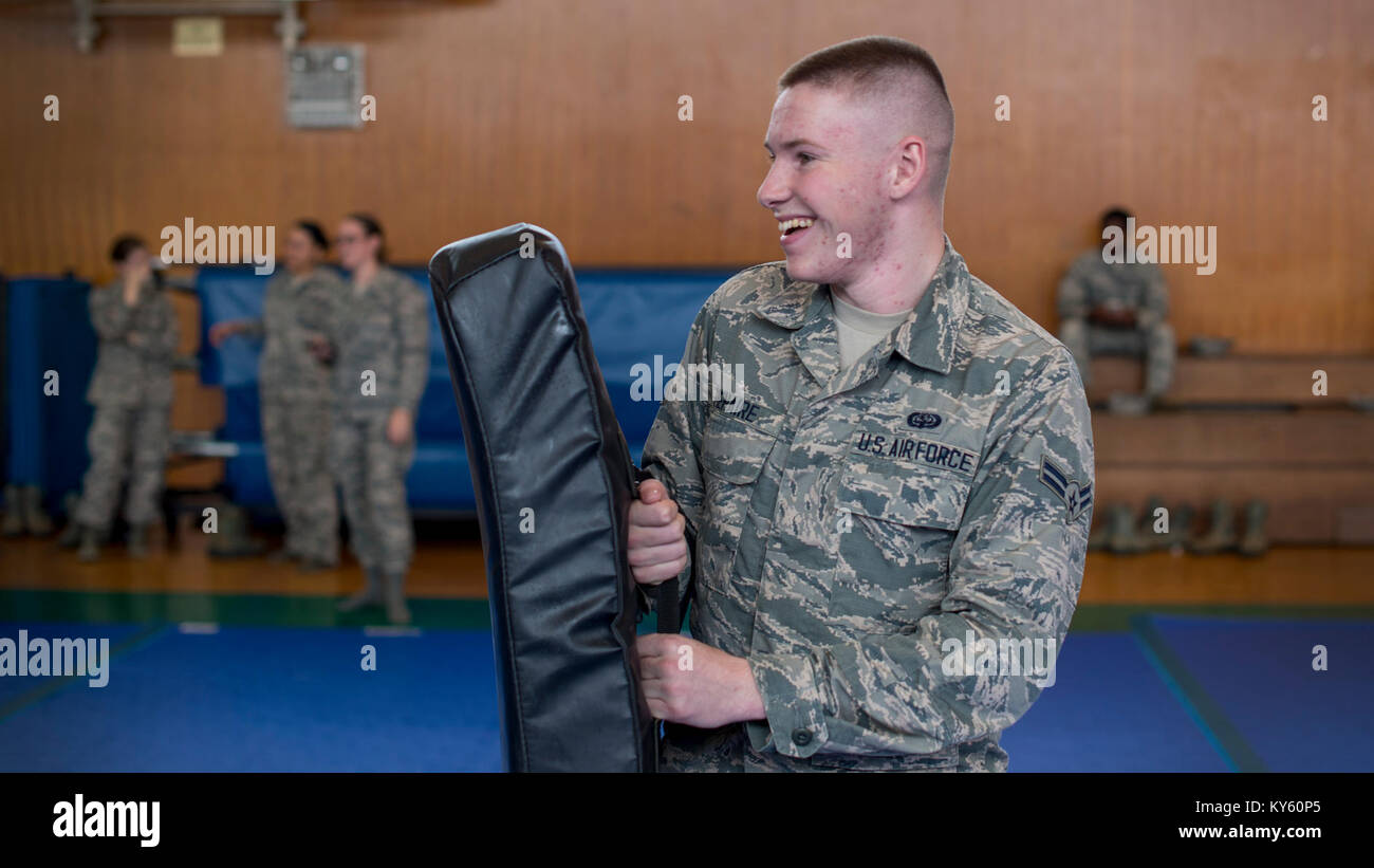 U.S. Air Force Airman 1st Class Kyle Henaire, a 35th Communications ...