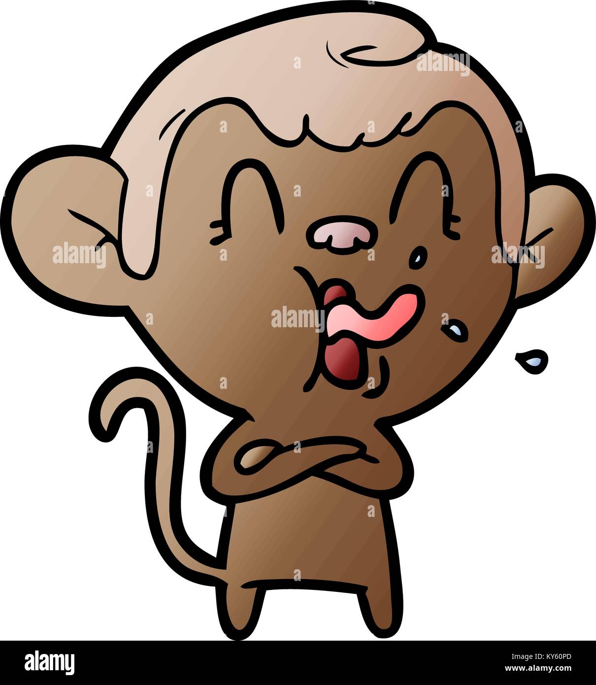 crazy cartoon monkey Stock Vector Image & Art - Alamy