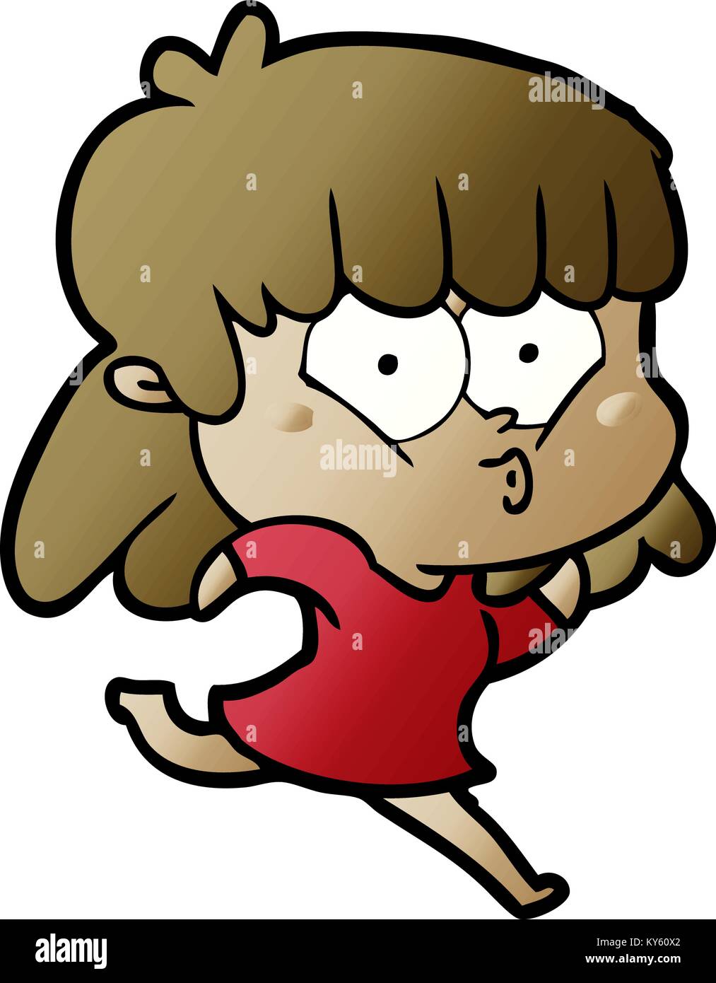 cartoon whistling girl Stock Vector Image & Art - Alamy