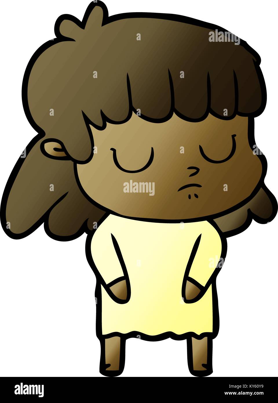 cartoon indifferent woman Stock Vector Image & Art - Alamy