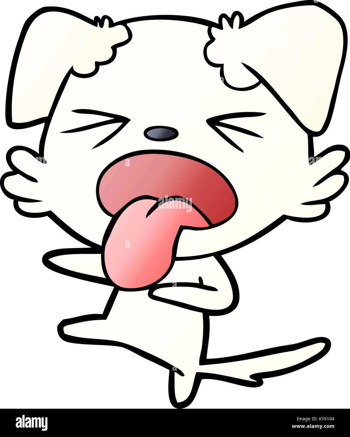 cartoon disgusted dog Stock Vector Image & Art - Alamy