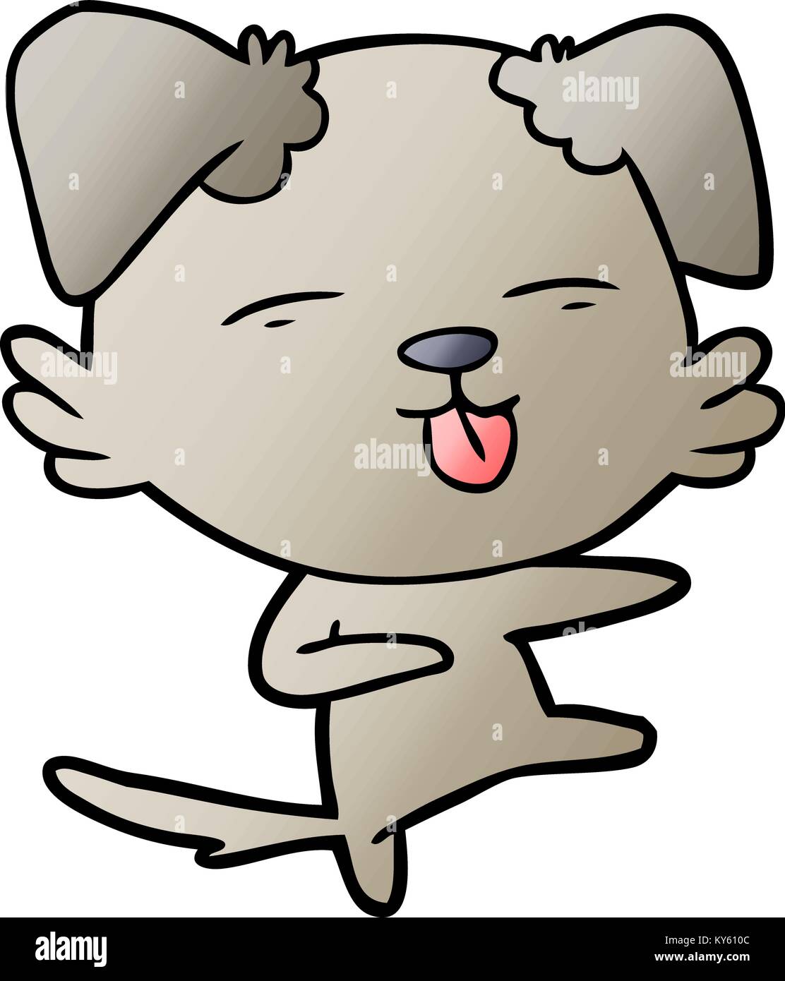 cartoon dog dancing Stock Vector Image & Art - Alamy