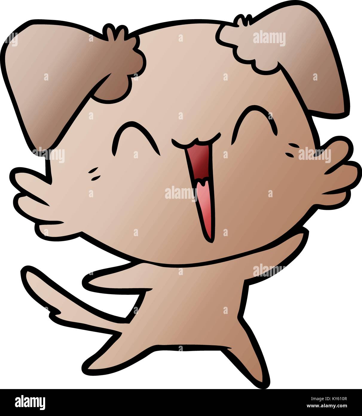happy little dog cartoon Stock Vector Image & Art - Alamy