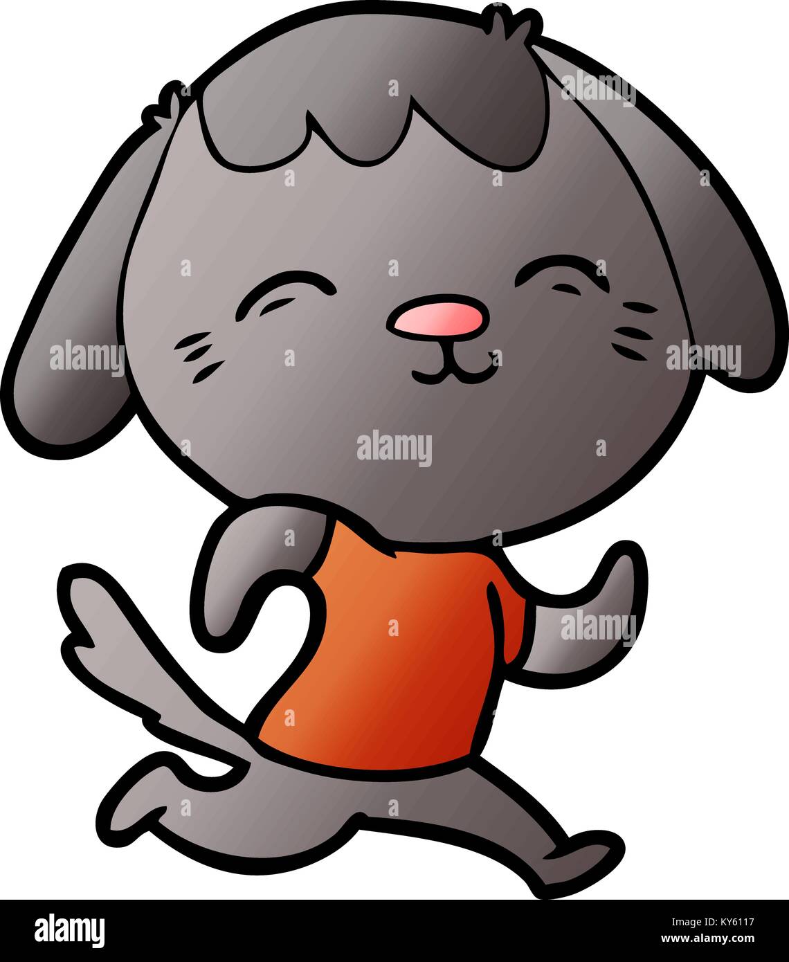happy cartoon dog running Stock Vector Image & Art - Alamy