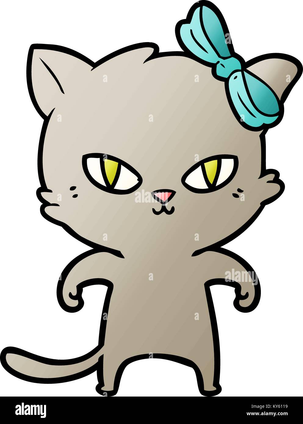 cute cartoon cat Stock Vector Image & Art - Alamy
