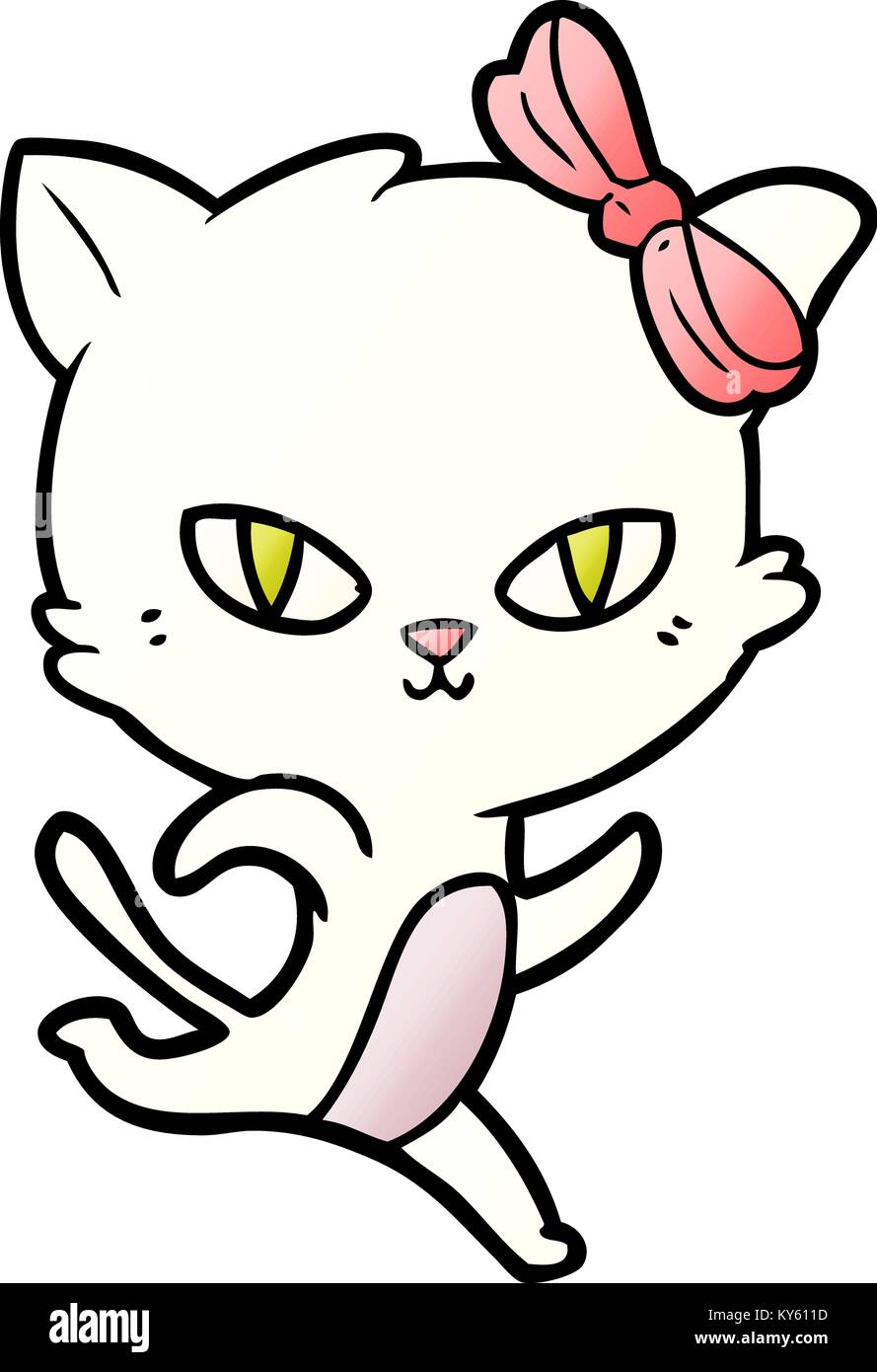 cute cartoon cat Stock Vector Image & Art - Alamy