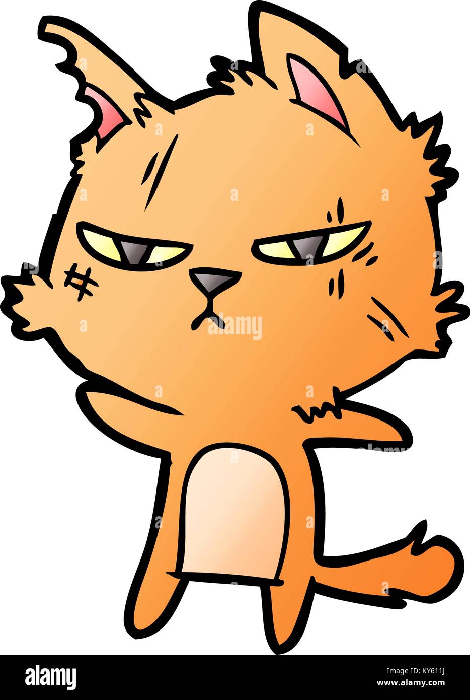 tough cartoon cat Stock Vector Image & Art - Alamy