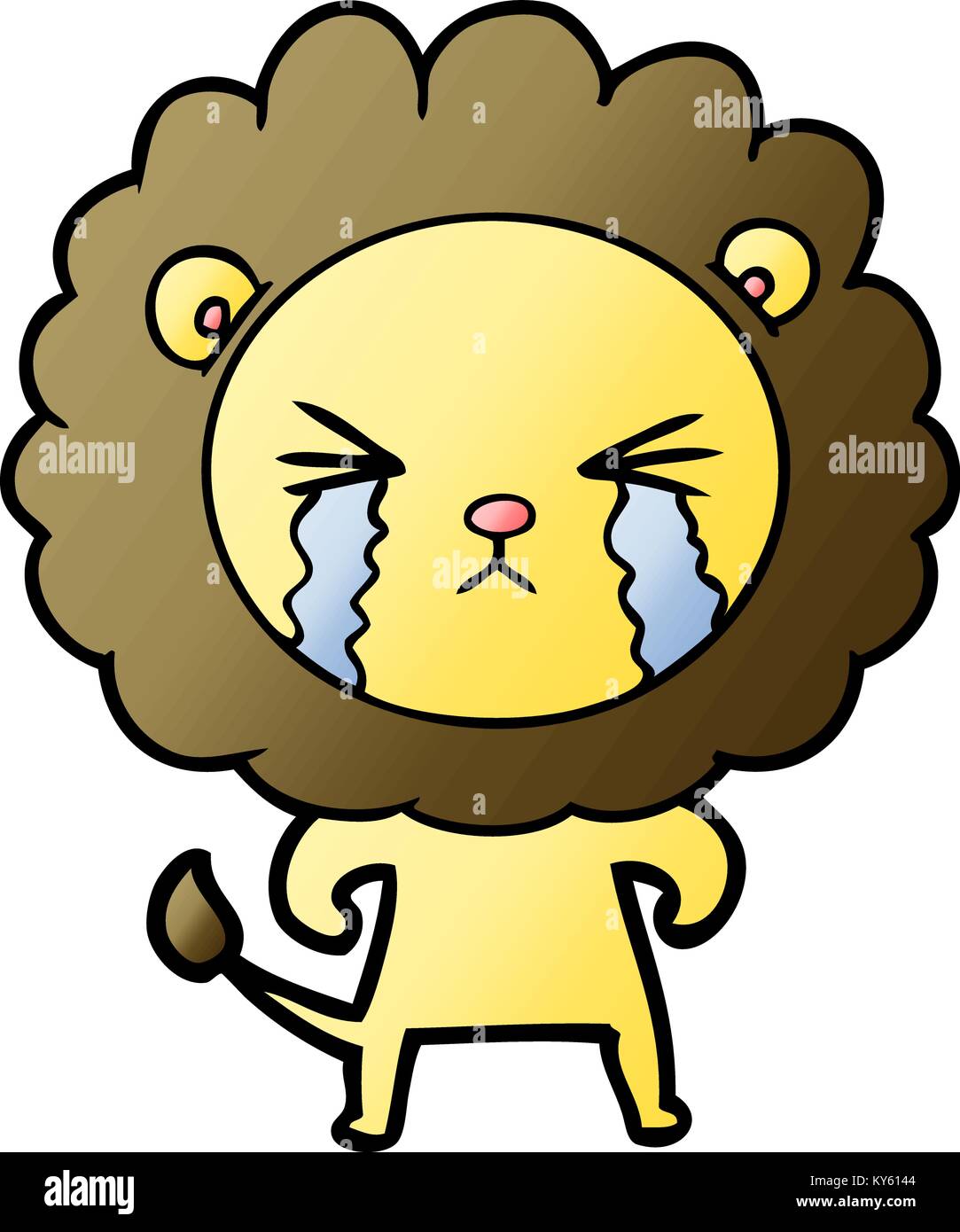cartoon crying lion Stock Vector Image & Art - Alamy