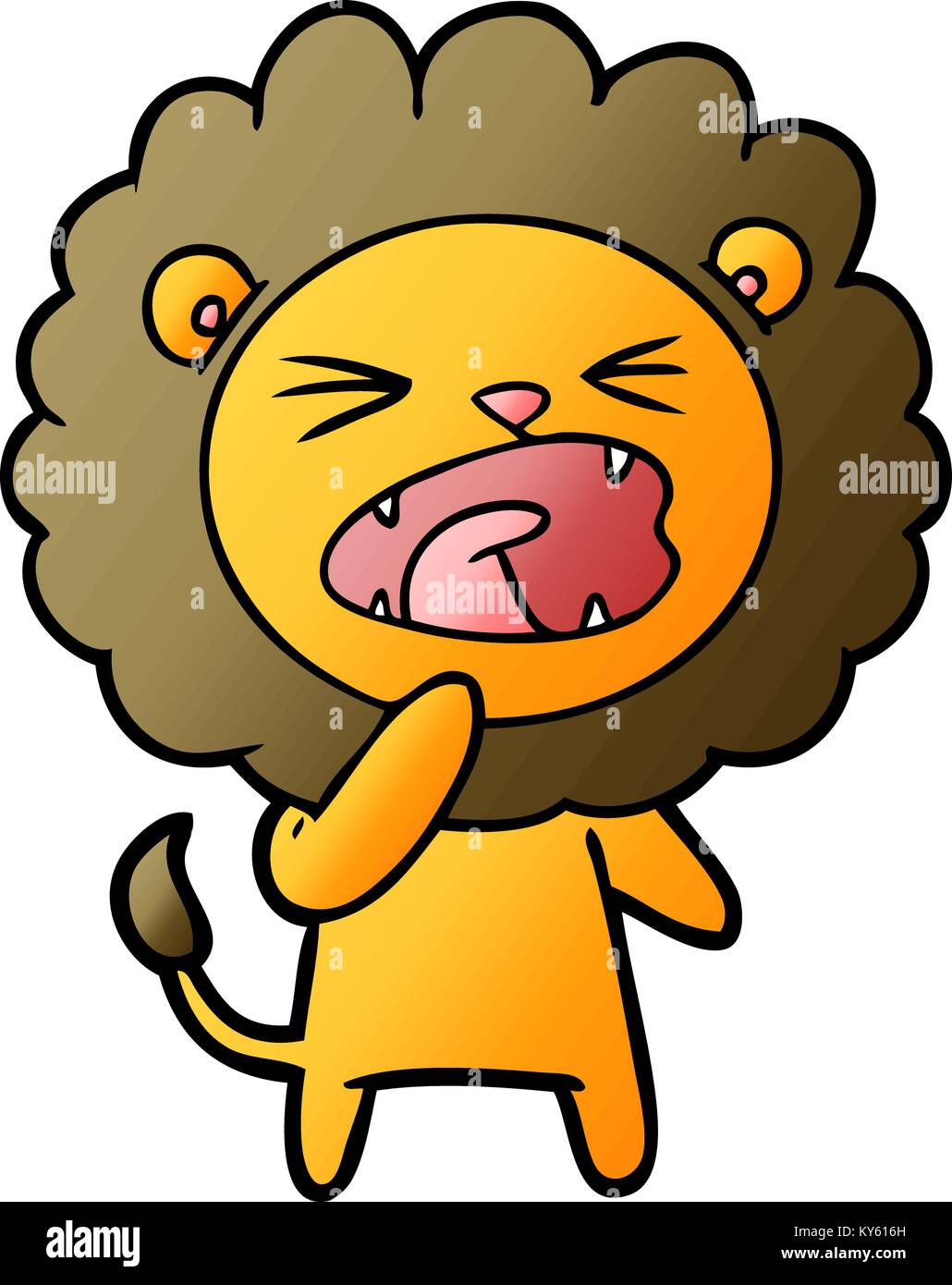 cartoon angry lion Stock Vector Image & Art - Alamy