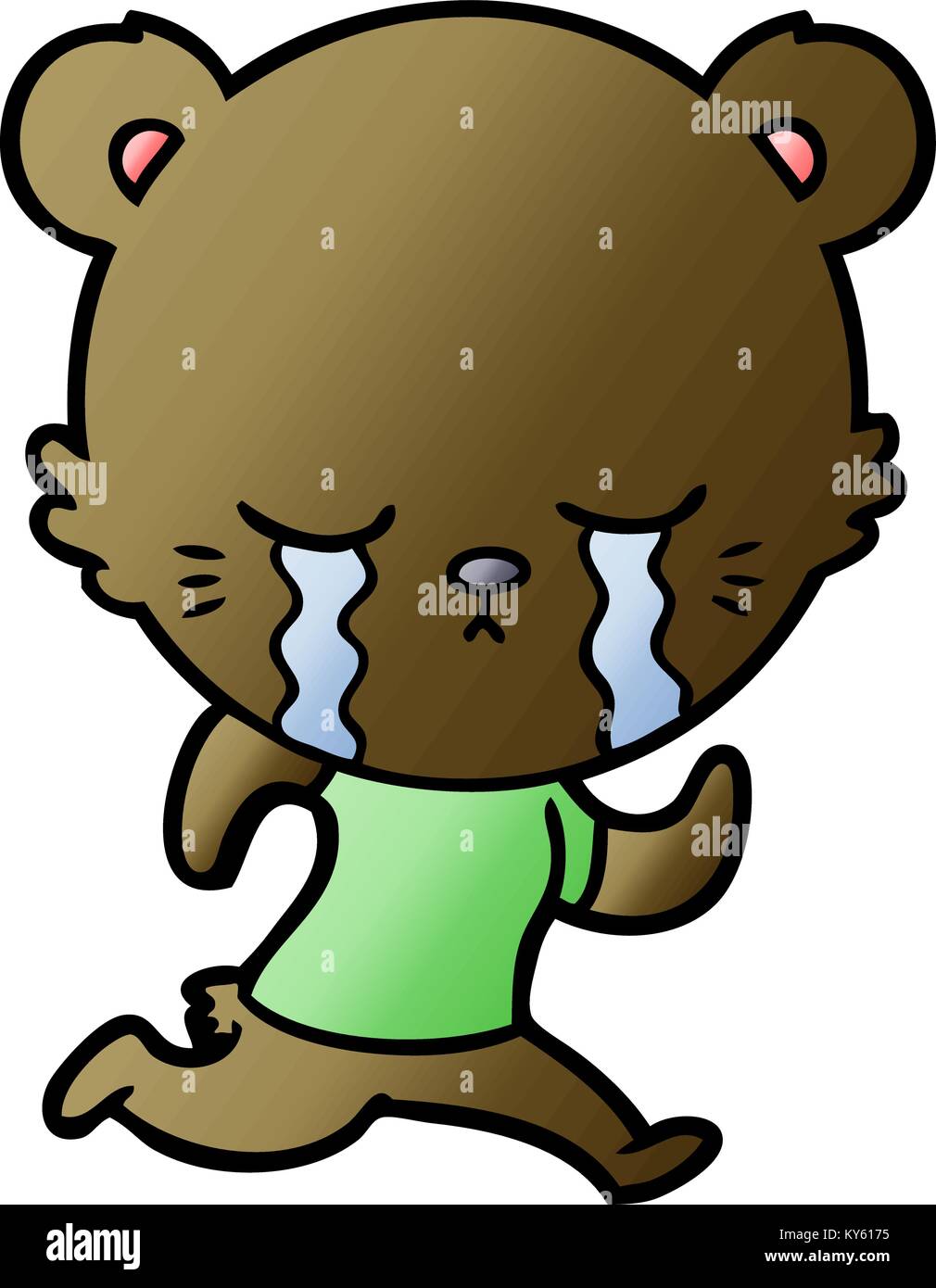 crying cartoon bear running Stock Vector Image & Art - Alamy