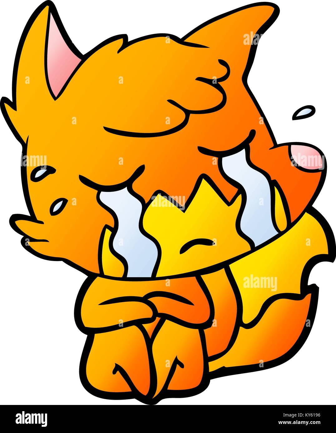 crying fox cartoon Stock Vector Image & Art - Alamy